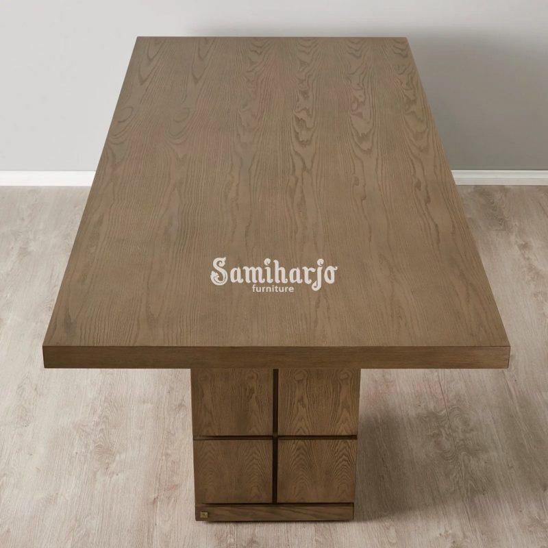 Meja Modern Portofino Kayu Hitam Dining Table Elegan